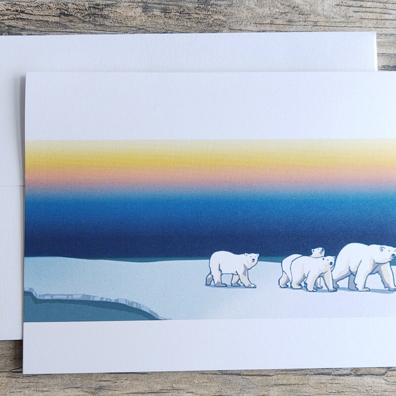 Polar Bear Card - Etsy