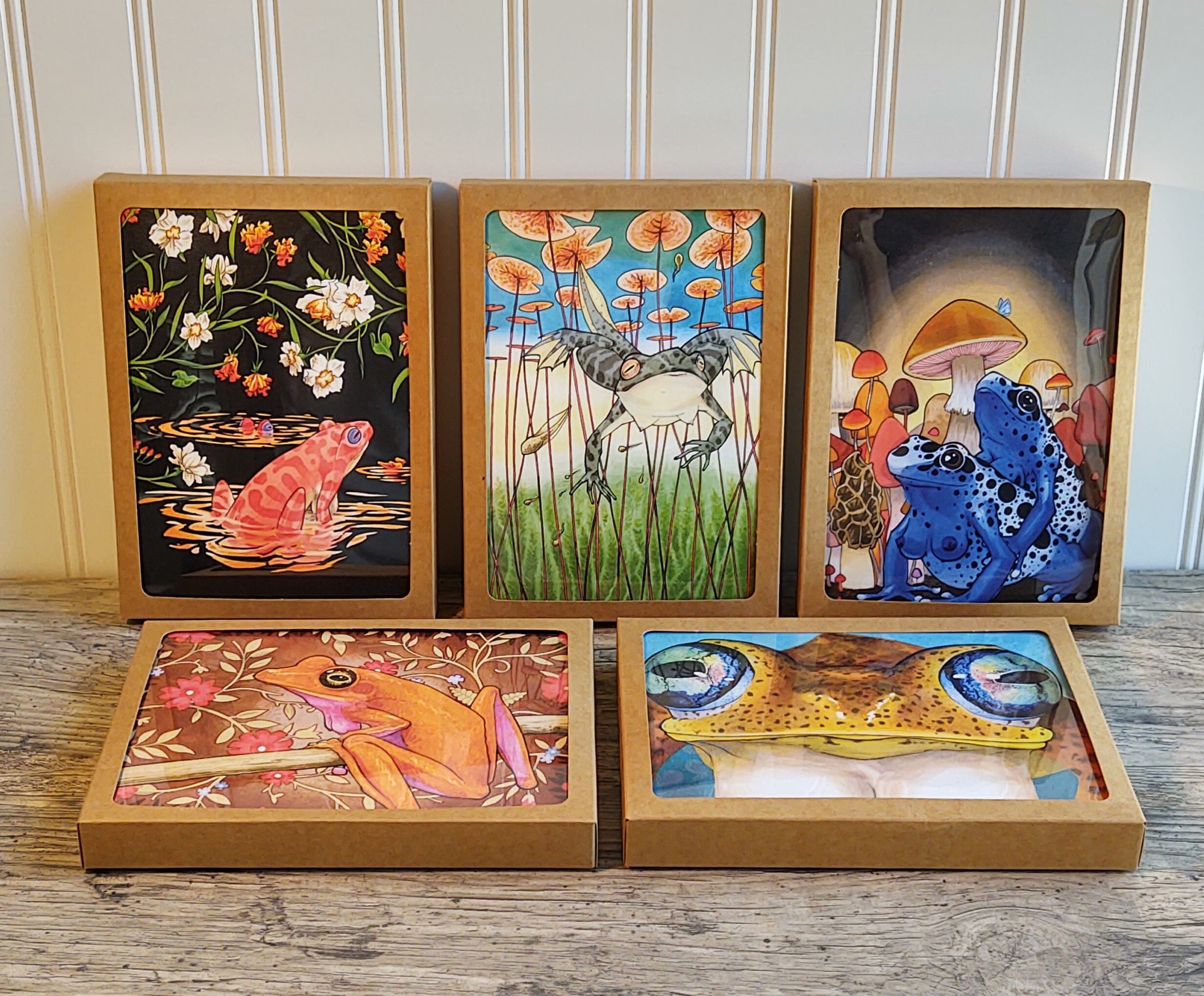 Frog Card / FROGS WITH TITS Frog Greeting Card / Frog / Tadpole ...