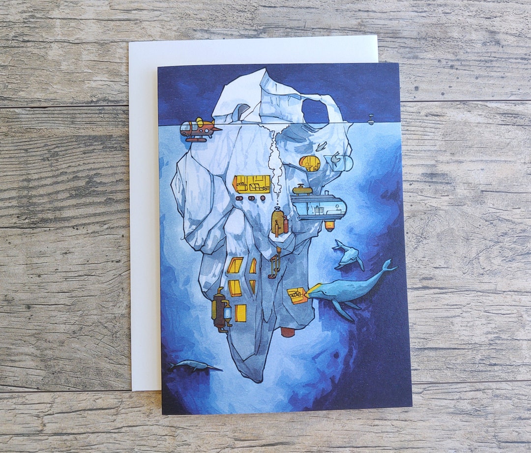 ICEBERG CARD / Arctic Card / Antarctia Card / Whale Card / Tiny House ...