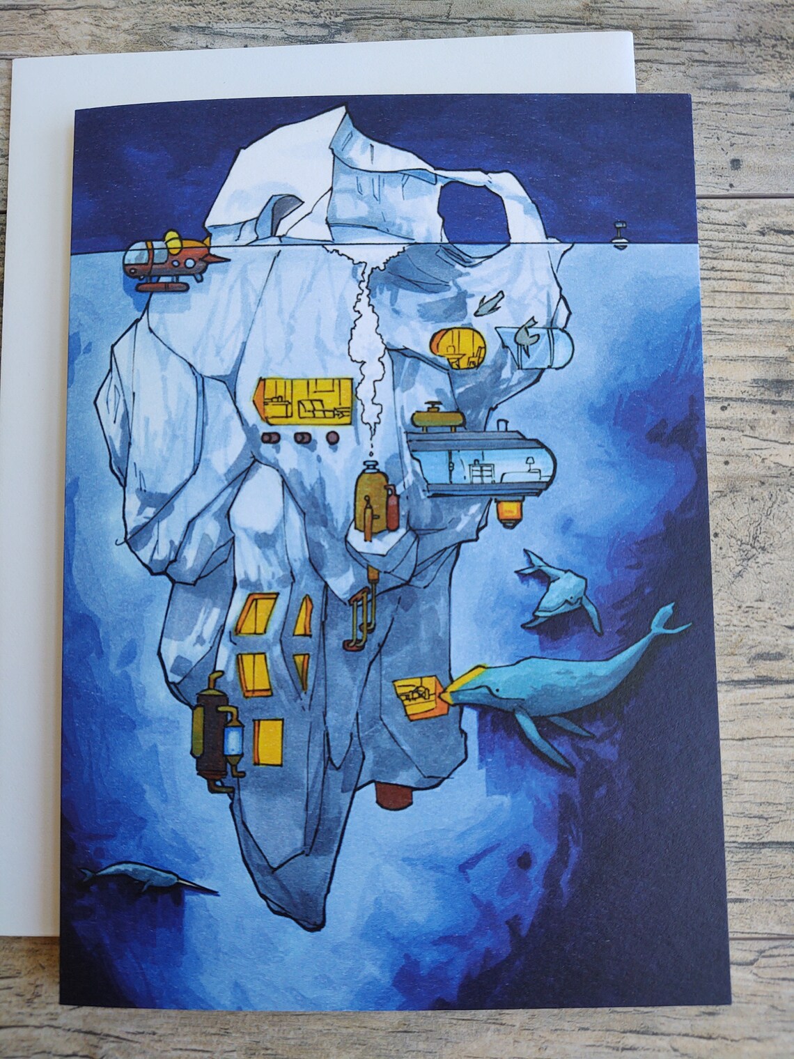 ICEBERG CARD / Arctic Card / Antarctia Card / Whale Card / - Etsy
