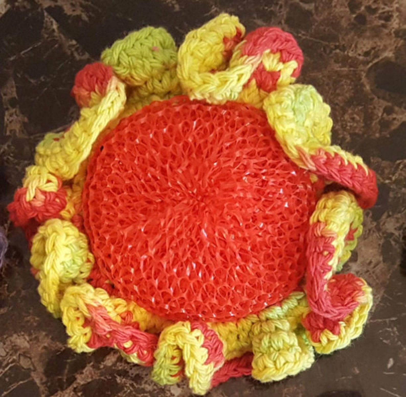Handmade Yarn Dish Scrubbie: Crochet Kitchen Scrubber - Etsy