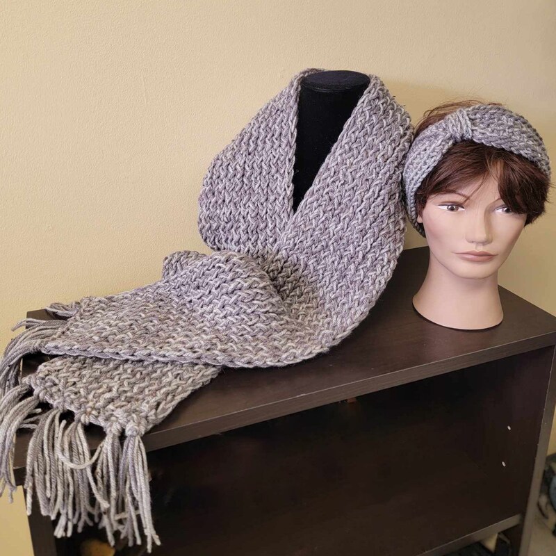 Grey Scarf - Etsy