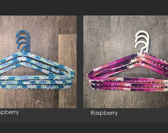 Set of Vintage Fabric Wrapped Wire Hangers / Colorful Handmade Retro ...
