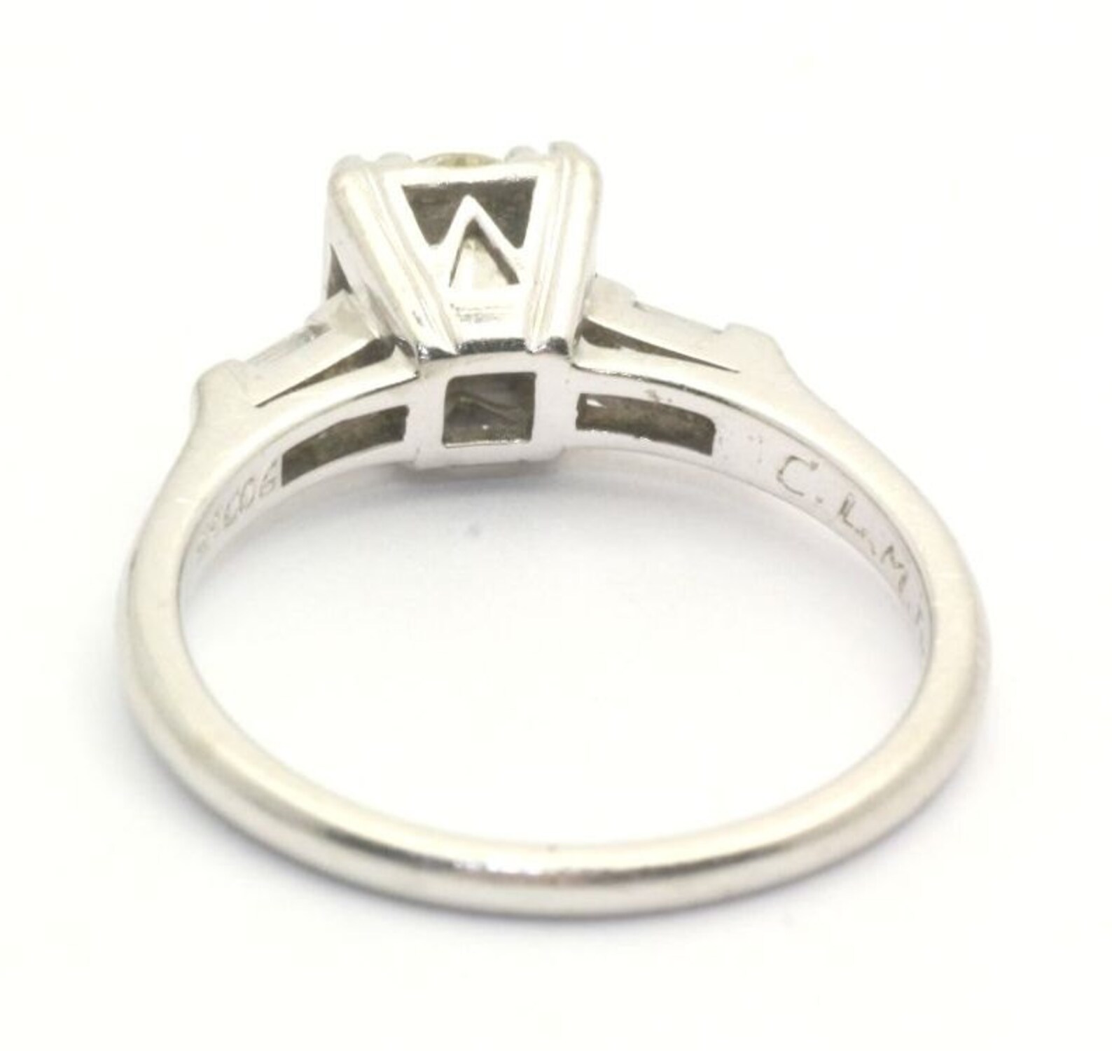 Diamond .60 Carat Old European Cut Engagement Ring Platinum Art Deco - Etsy