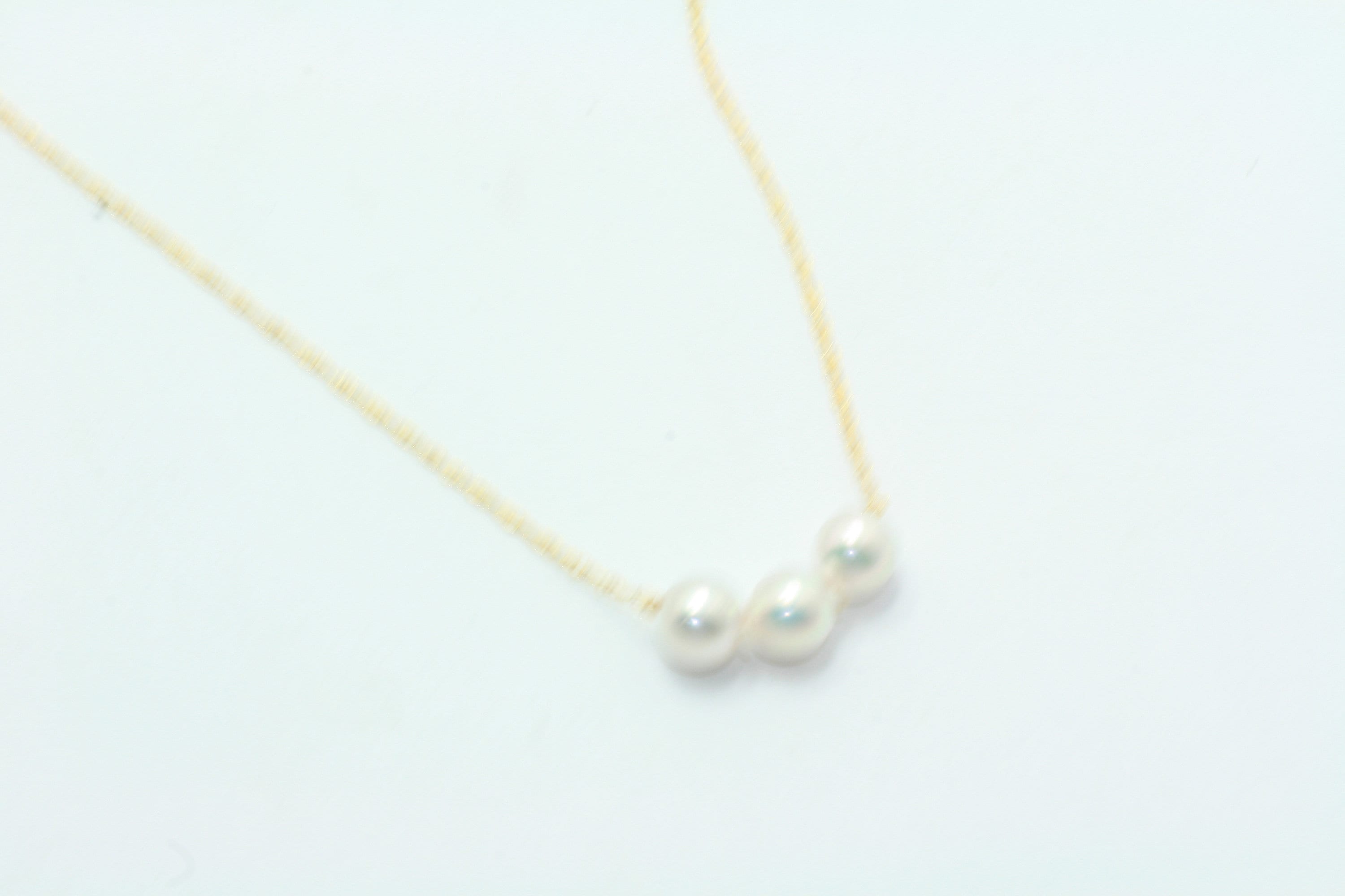 5mm Add on Pearl Necklace Akoya Pearls 14k Yellow or White Gold ...