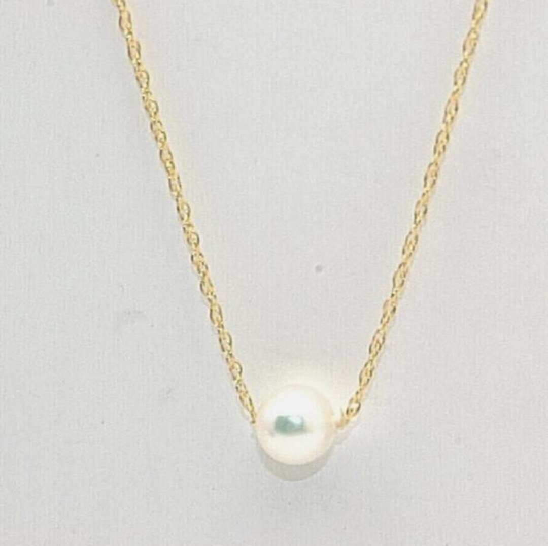 ONE 6mm Add on Pearl Necklace Akoya Pearls 14k Yellow or White Gold - Etsy