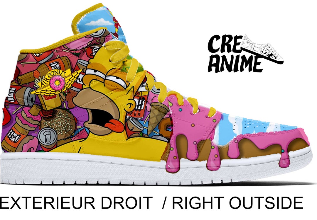 Air Jordan 1 the Simpsons Custom Sneakers hand Painted - Etsy UK