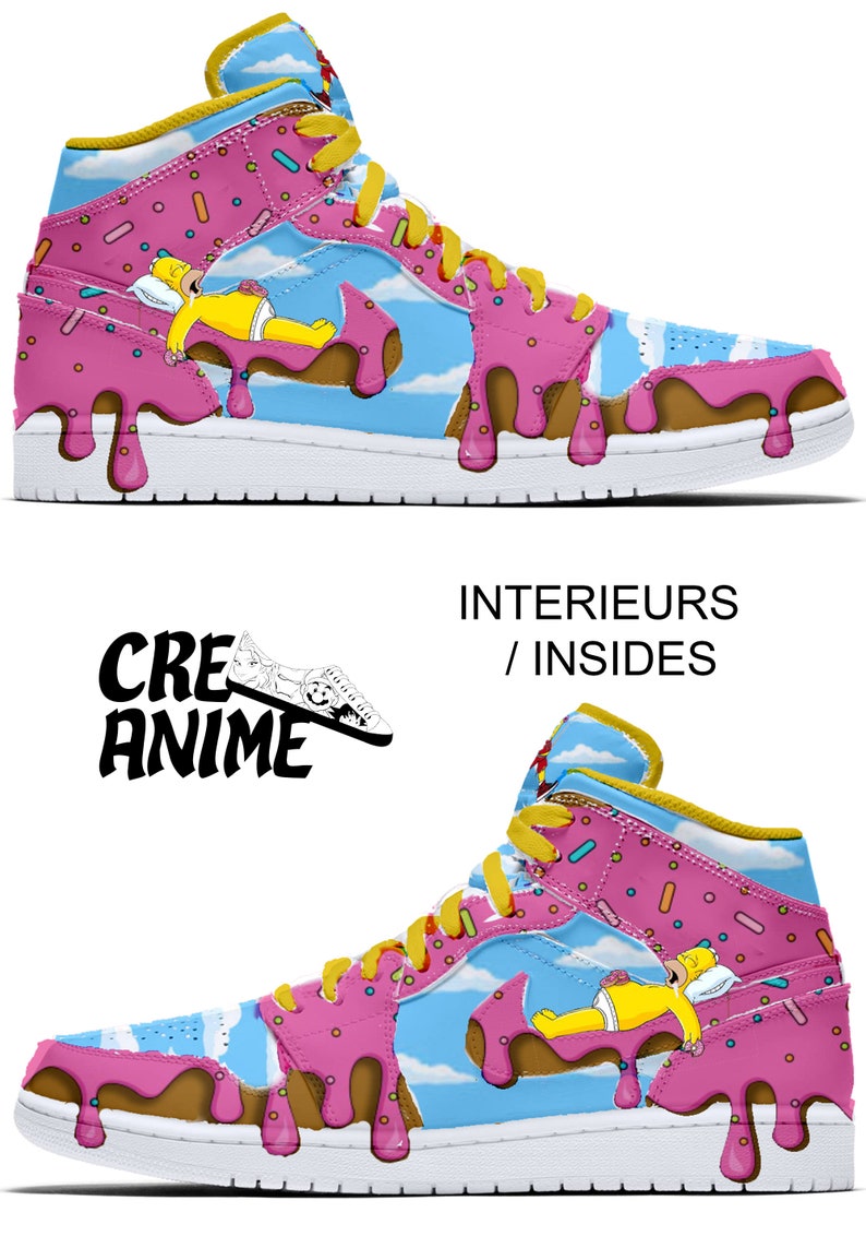 Air Jordan 1 the Simpsons Custom Sneakers hand Painted - Etsy