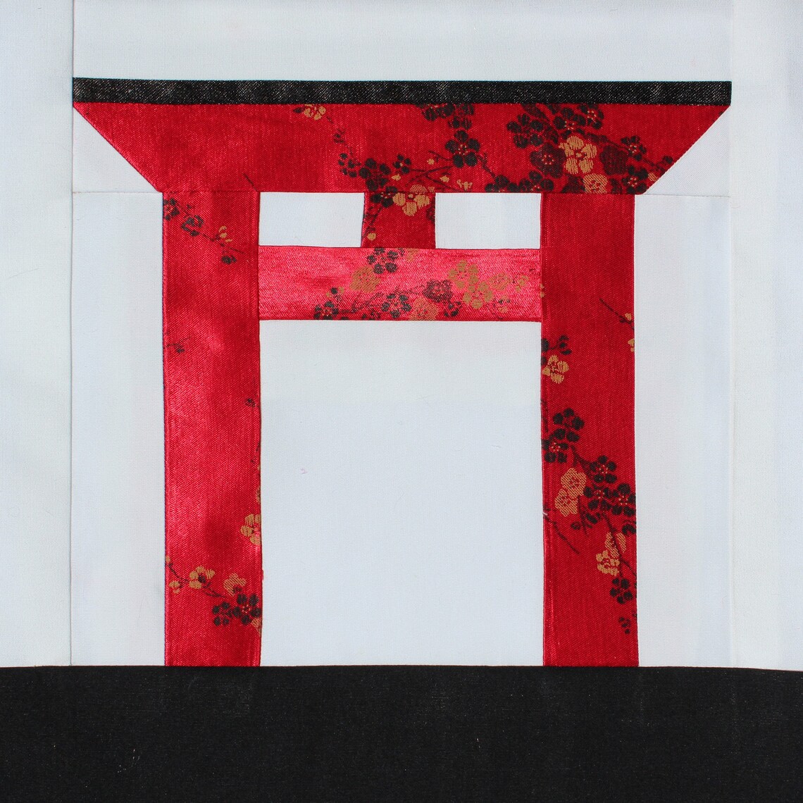 Japanese Torii Gate Paper Pieced Quilt Block Pattern Downloadable PDF ...