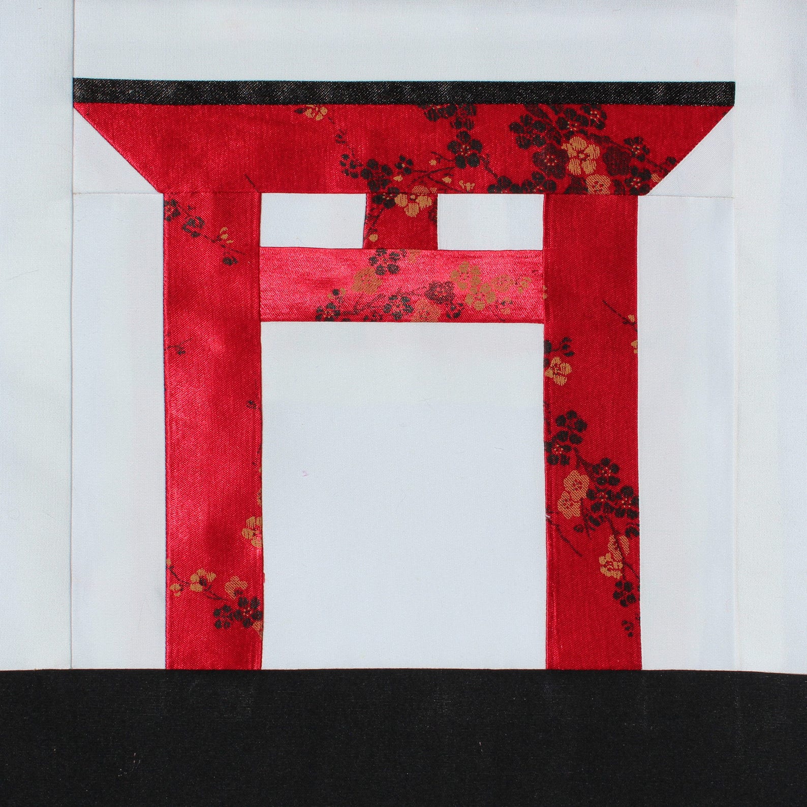 Japanese Torii Gate Paper Pieced Quilt Block Pattern Downloadable PDF ...