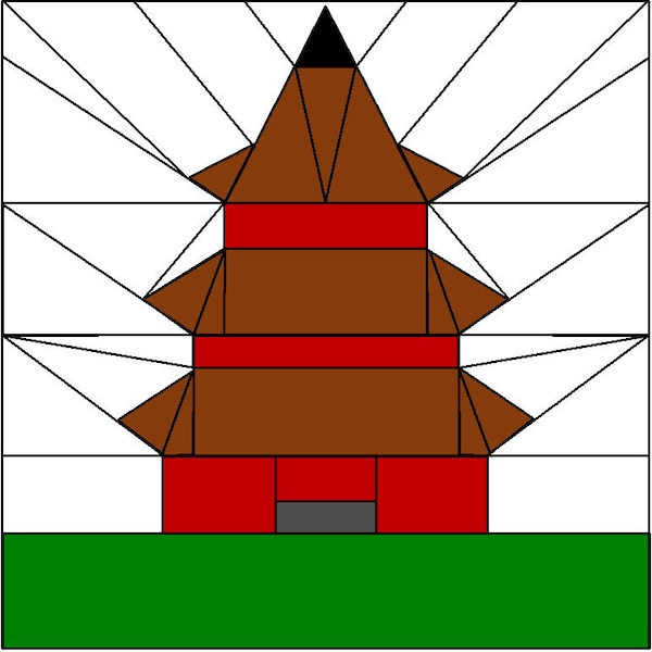 Japanese Pagoda Quilt Pattern - Etsy