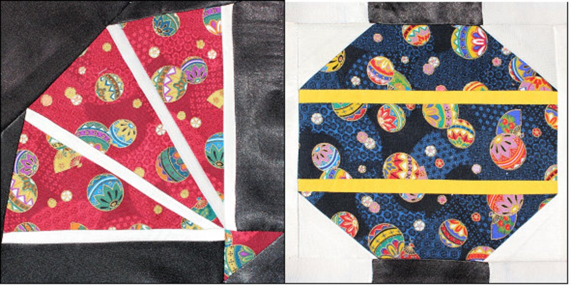 Asian Japanese Paper Pieced Quilt Block Set of 8 PDF Patterns - Etsy Canada