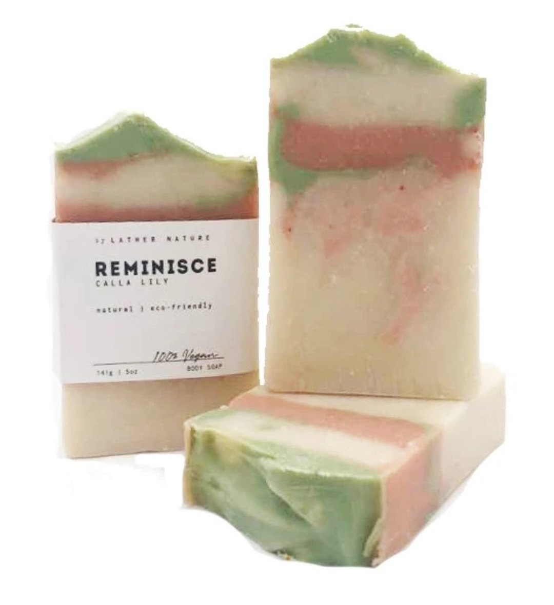 Calla Lily Natural Soap Vegan Soap Large 5-6oz Bar Clay - Etsy