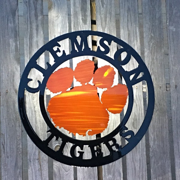 Clemson Tiger Paw - Etsy