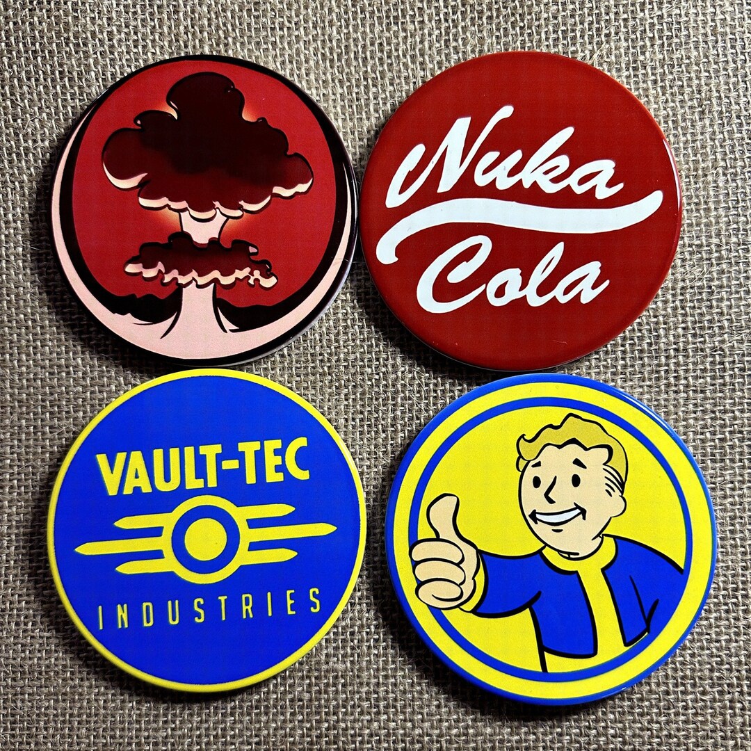 Fallout Vault-tec Nuka Cola Vault Boy Mushroom Cloud Coaster / Coaster ...