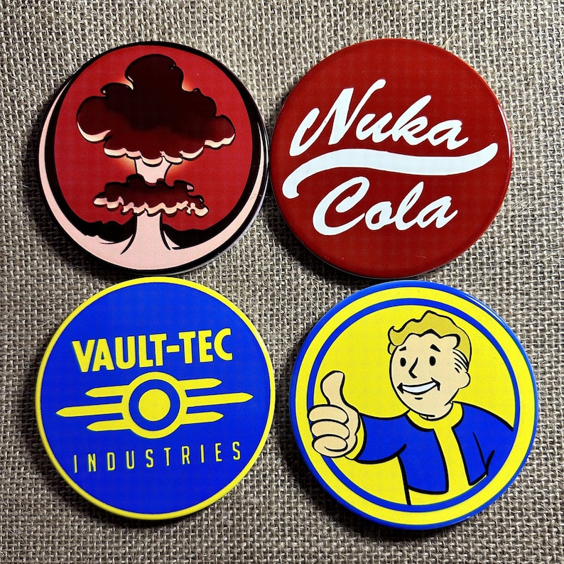 Fallout Vault-tec Nuka Cola Vault Boy Mushroom Cloud Coaster / Coaster ...