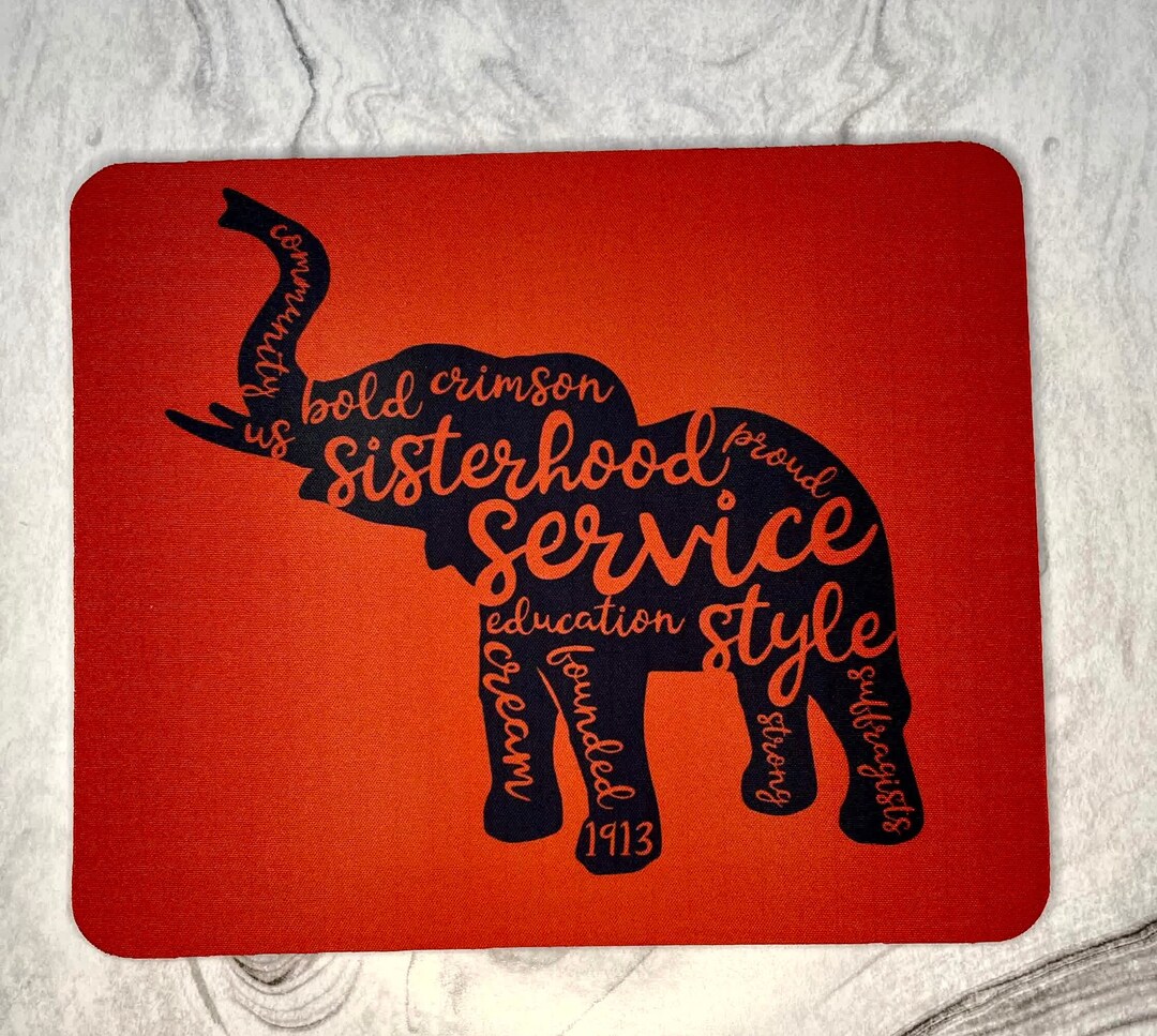 1913 Delta Sigma Theta Sorority Elephant Mouse Pad Perfect Greek Gift ...
