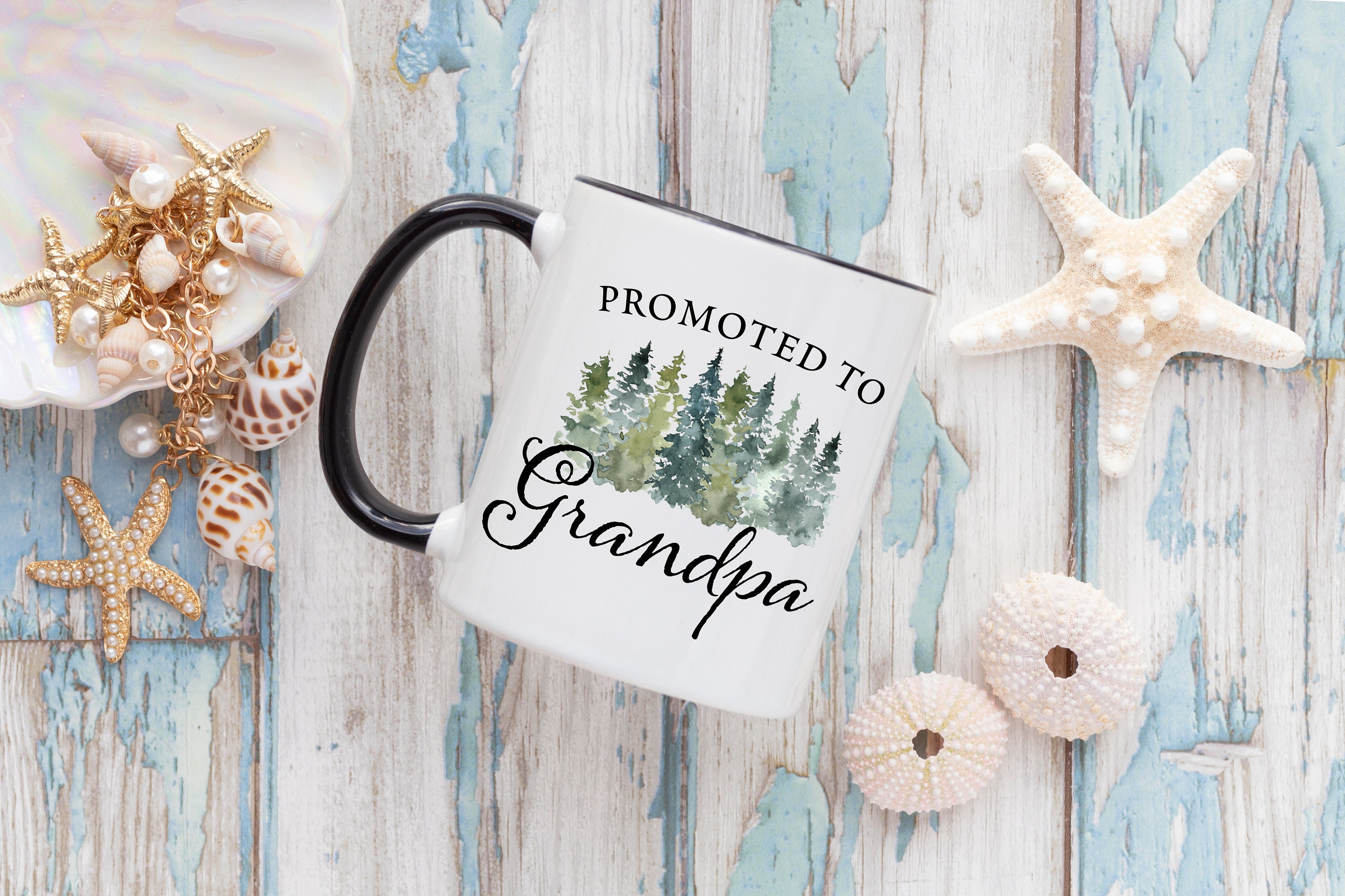 Promoted To Grandma And Grandpa Mug Set Personalized Etsy