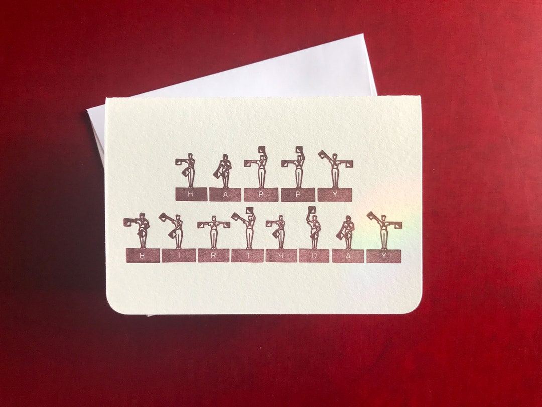Semaphore Letterpress-printed Birthday Card - Etsy