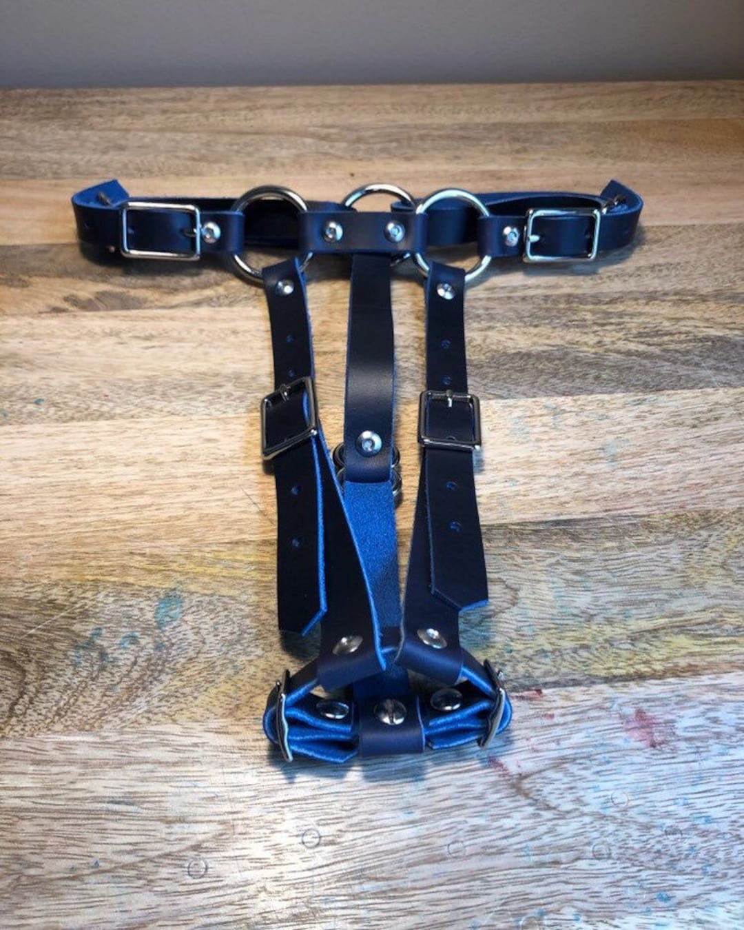 Hitachi Wand Harness Made of Cavalier Ink Pen Blue Leather (wand Not ...