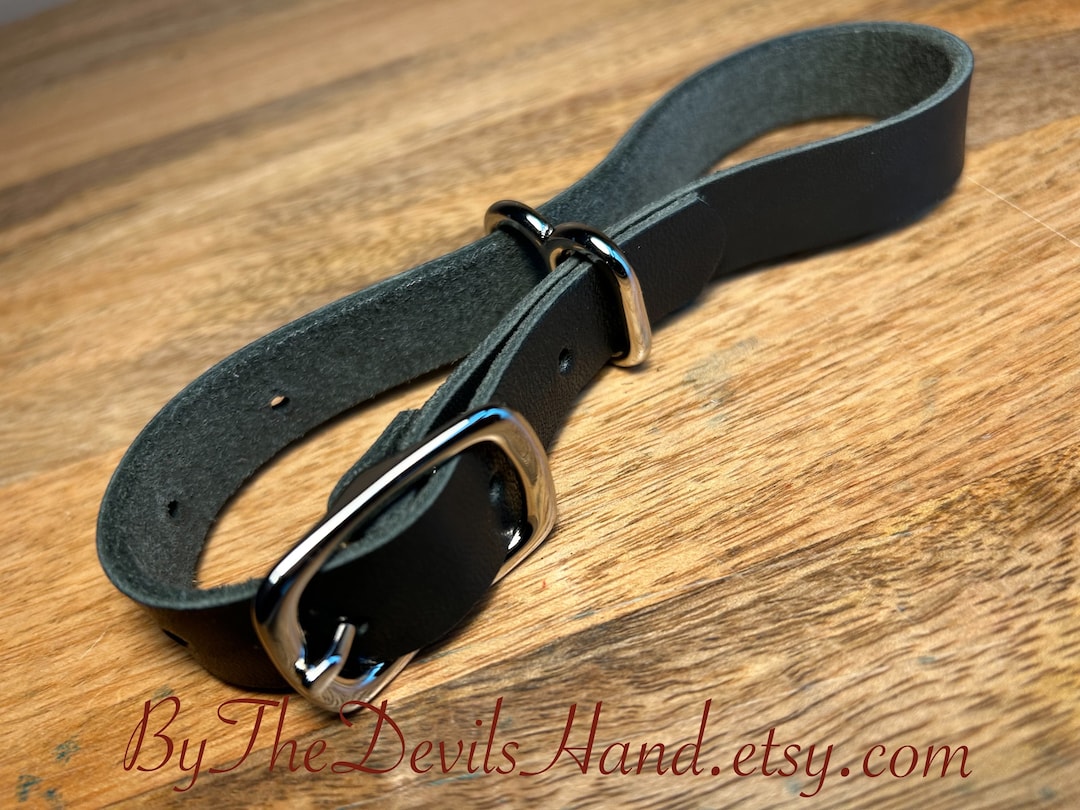 Leather Irish Eight Hand Cuffs - Black Essex Super Soft Horween Leather ...