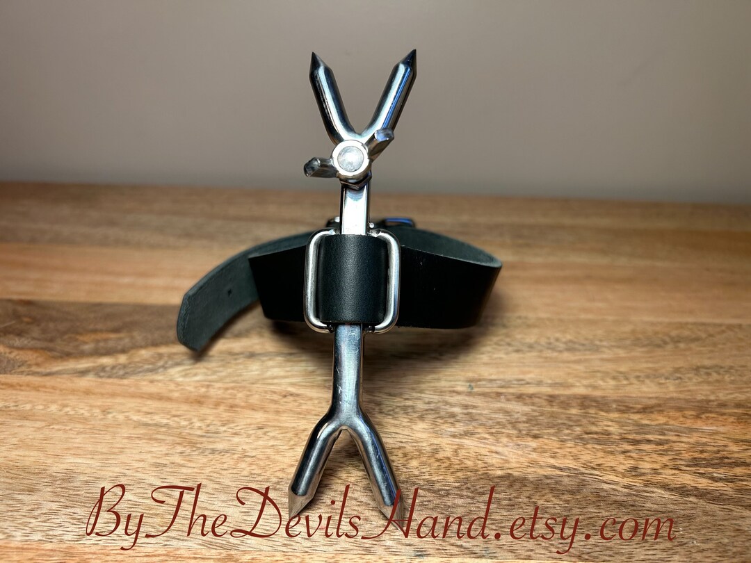 Heretics Fork Pointed Collar With Horween Black Essex Leather Strap