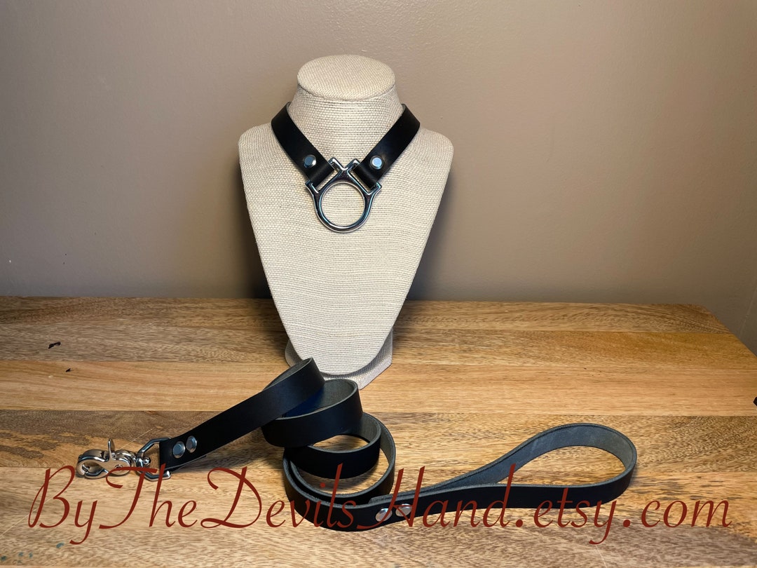 Leather Slave / Submissive Ownership Collar With Matching Leash in ...