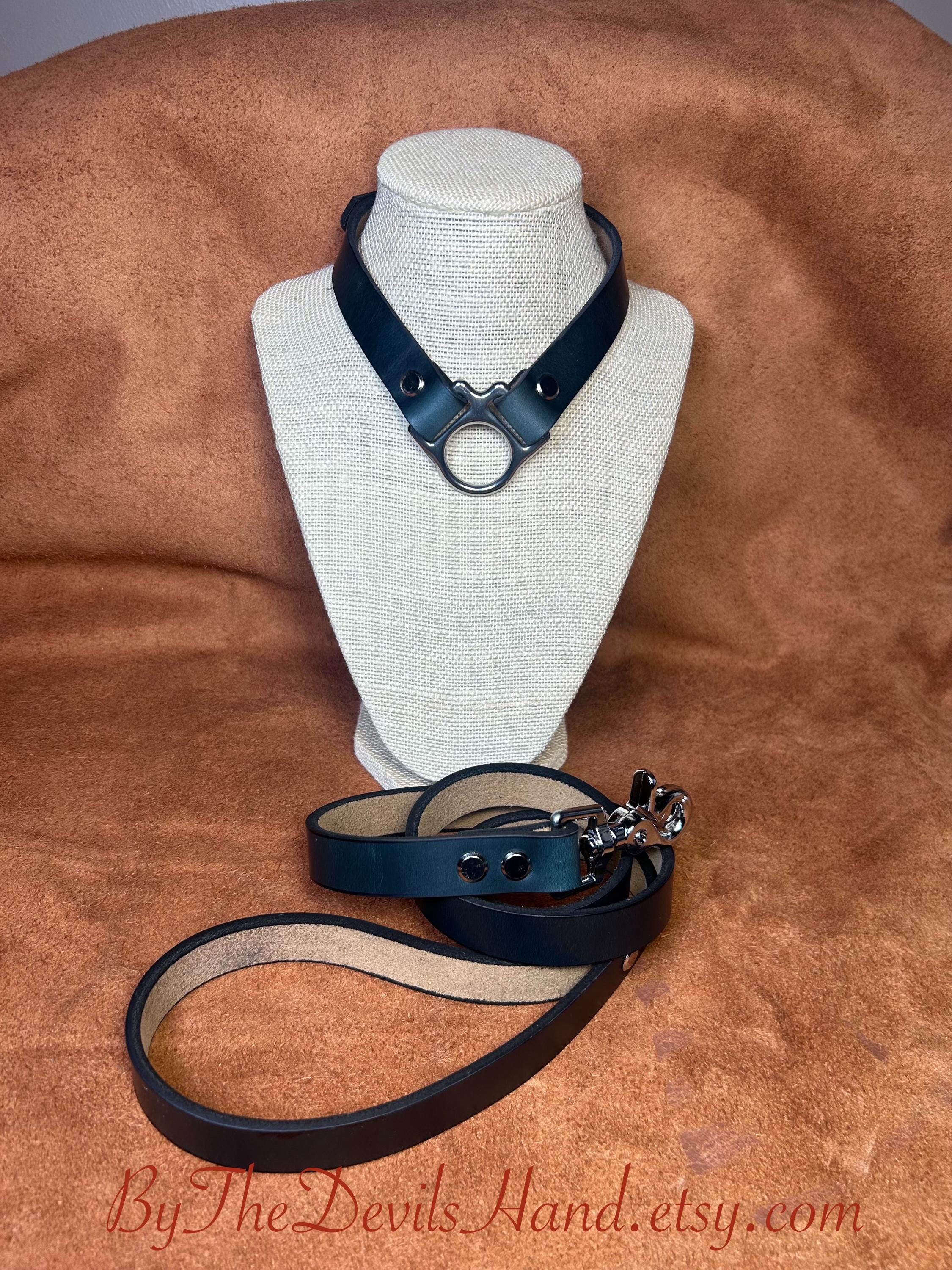 Slave / Submissive Ownership Collar With Matching Leash in Horween ...