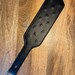 Black Leather Vampire Paddle - Small Sharp Teeth - Etsy