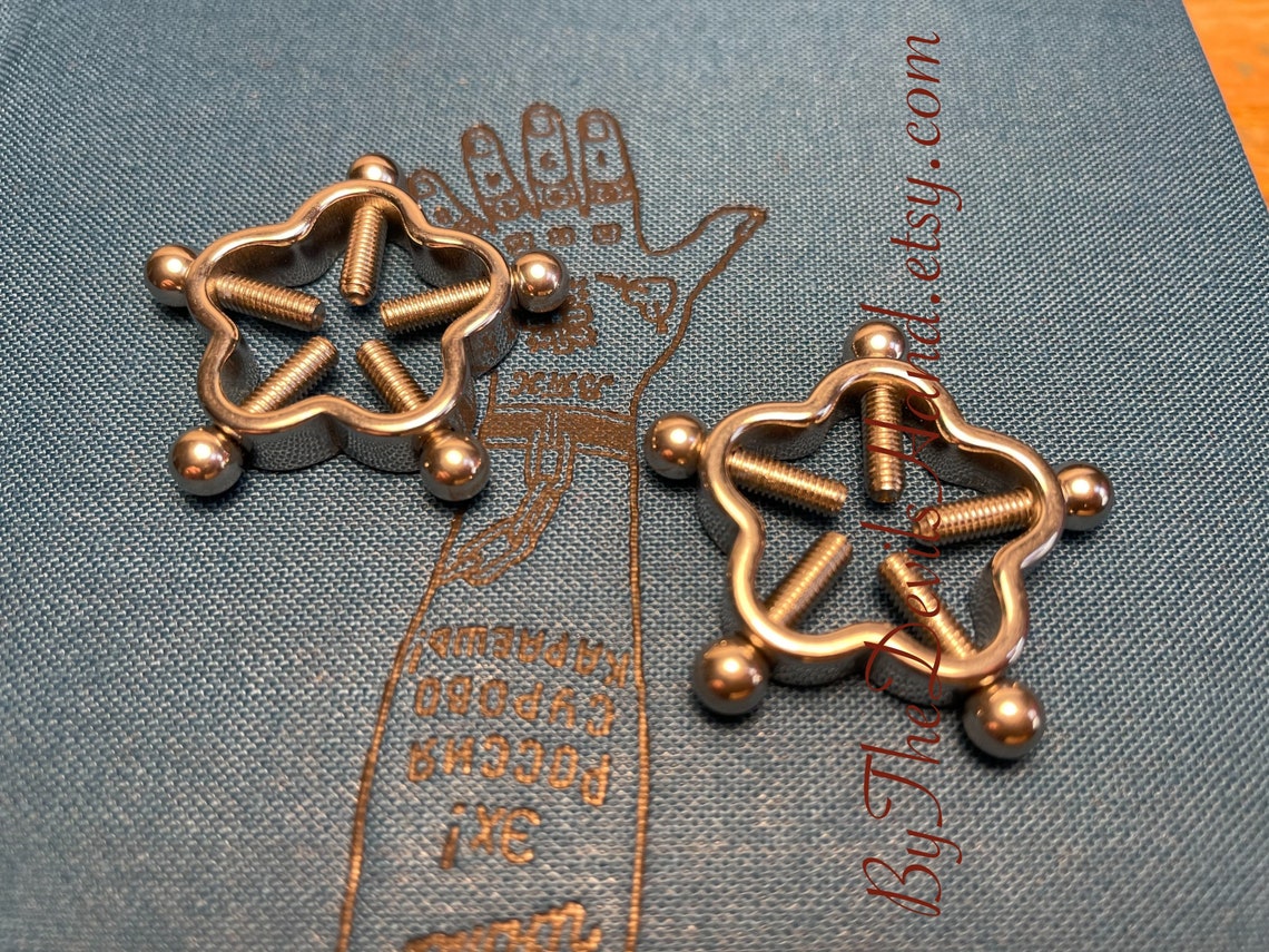 Silver Color Metal Star Shaped Five Prong Nipple Clamps - Etsy Singapore