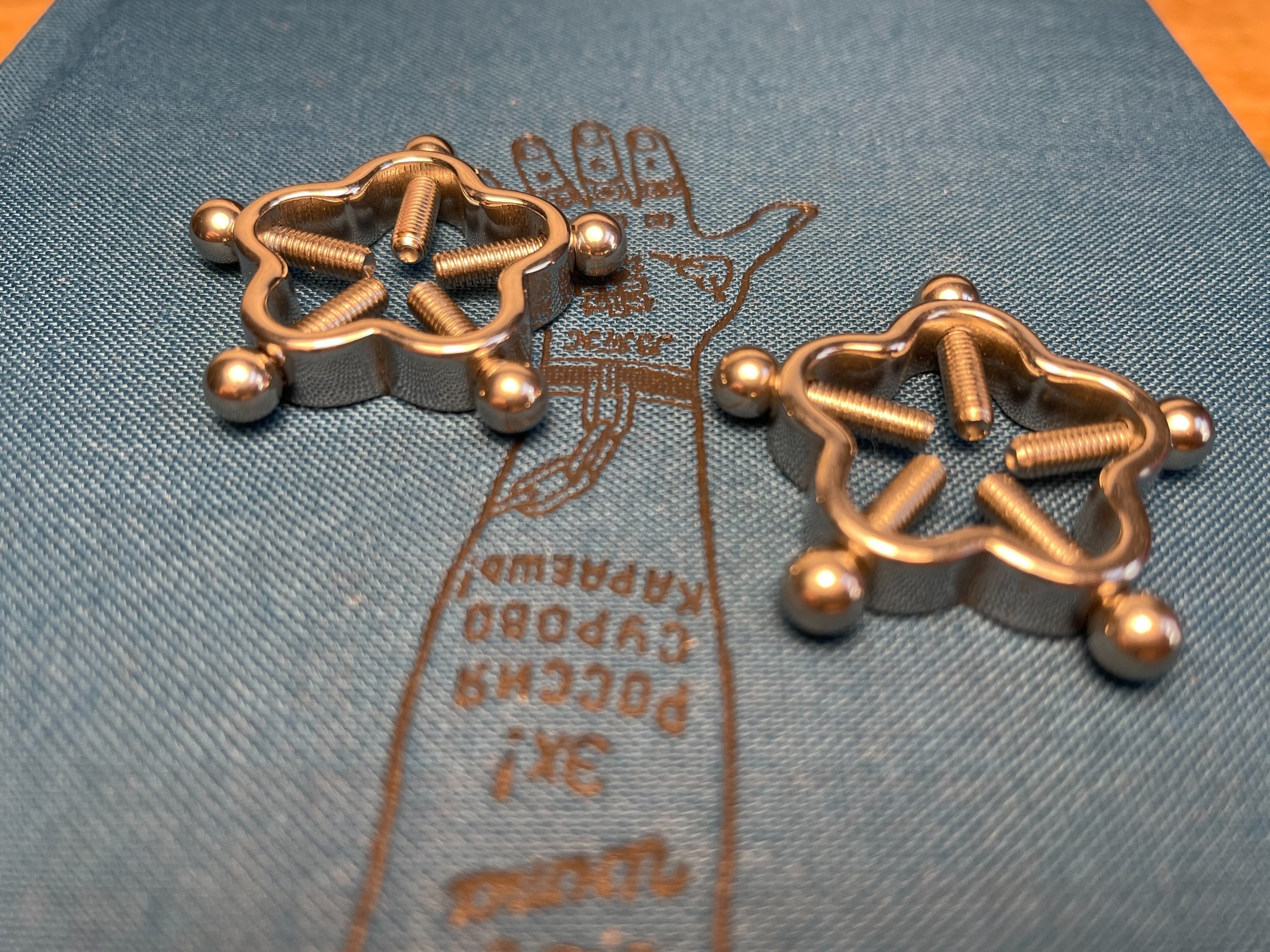 Silver Color Metal Star Shaped Five Prong Nipple Clamps - Etsy Singapore