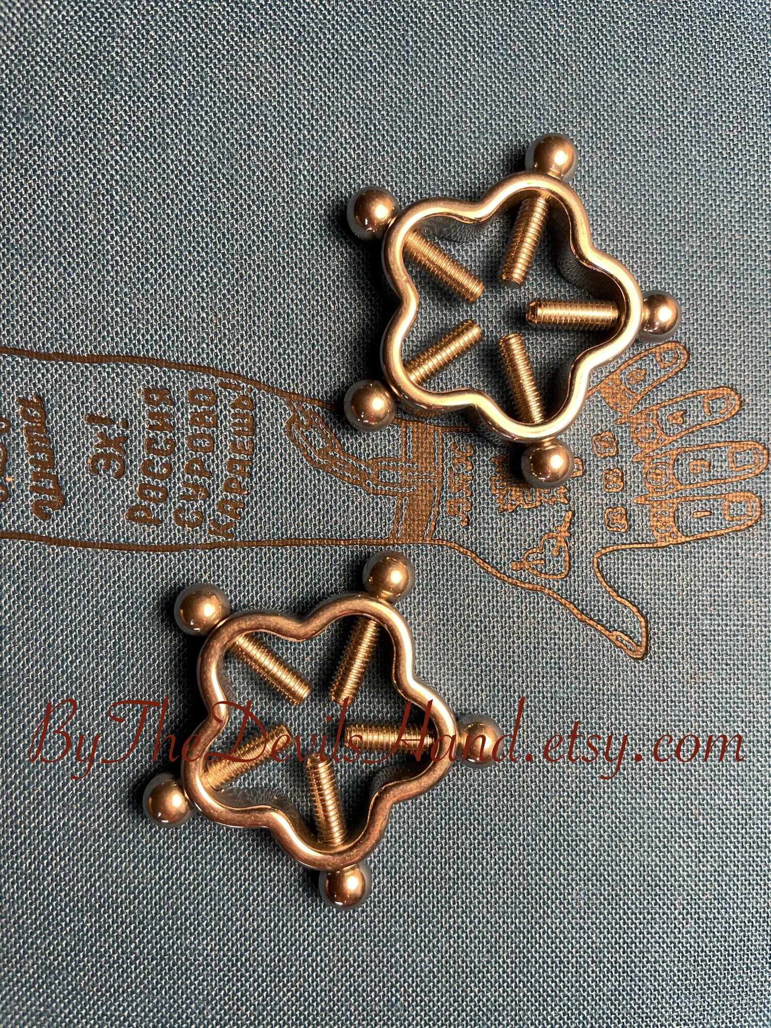Silver Color Metal Star Shaped Five Prong Nipple Clamps - Etsy Singapore