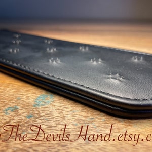 Black Leather Vampire Paddle - Small Sharp Teeth - Etsy