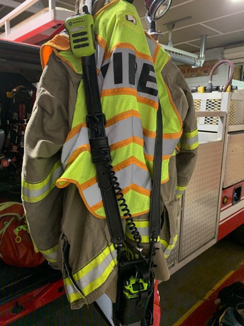 Firefighter Radio Strap fully customized including pouch | Etsy