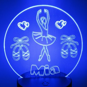 Personalized Ballerina Night Light, Girls Bedroom, Girls Birthday Gift ...