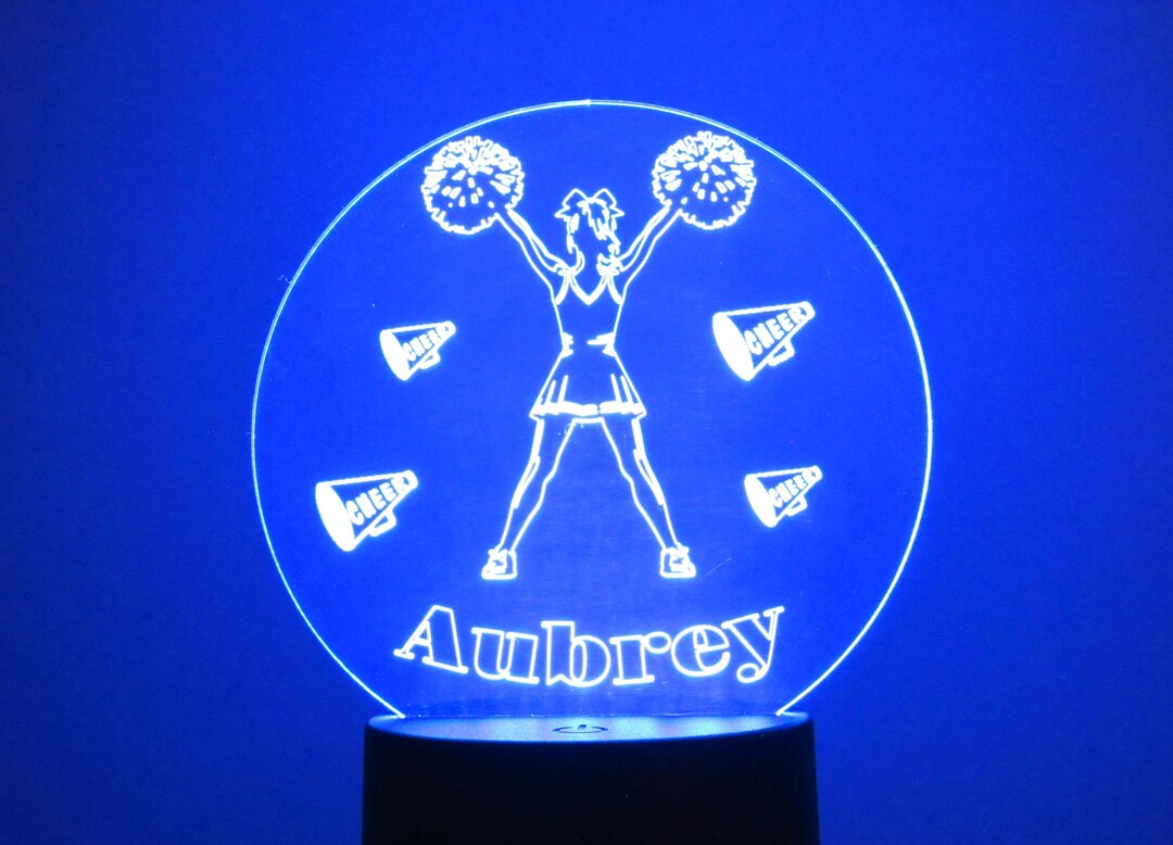 Personalized Cheerleader Night Light, Cheer Nightlight, Cheerleader ...
