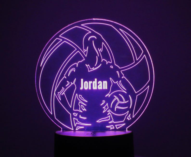 Volleyball Personalized Night Light, Girls Teen Bedroom Birthday Gift ...