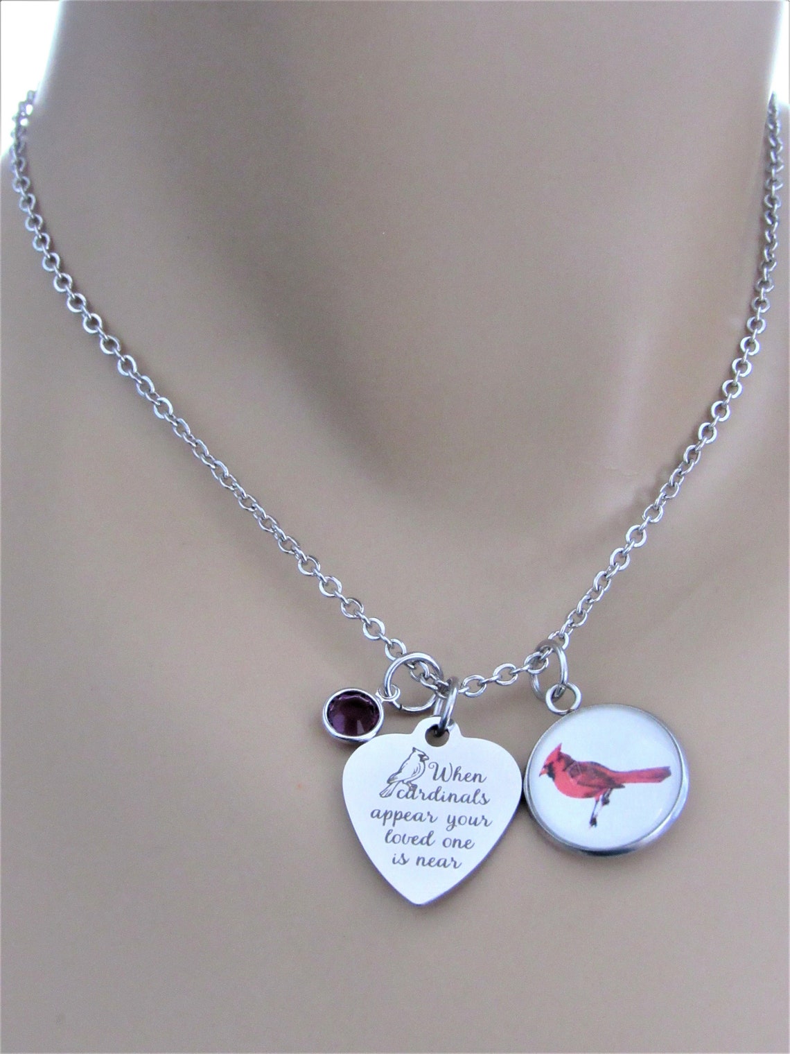 Cardinal Necklace When Cardinals Appear Your Loved One is - Etsy