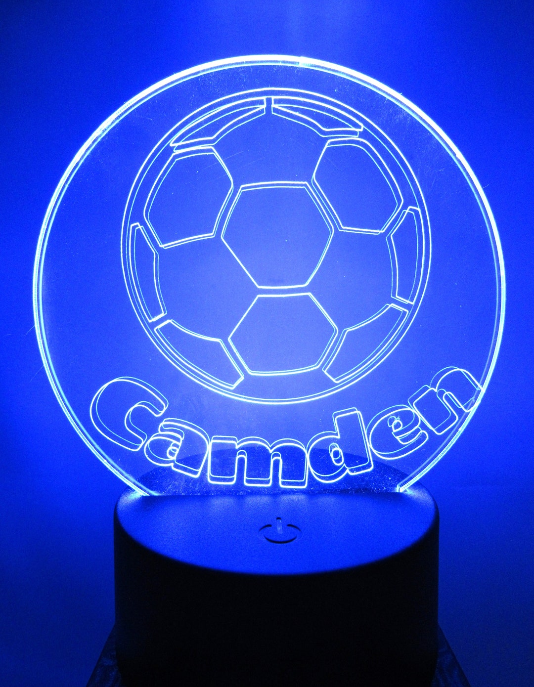 Personalized Soccer Ball Night Light, Colorful Led With Remote, Soccer ...