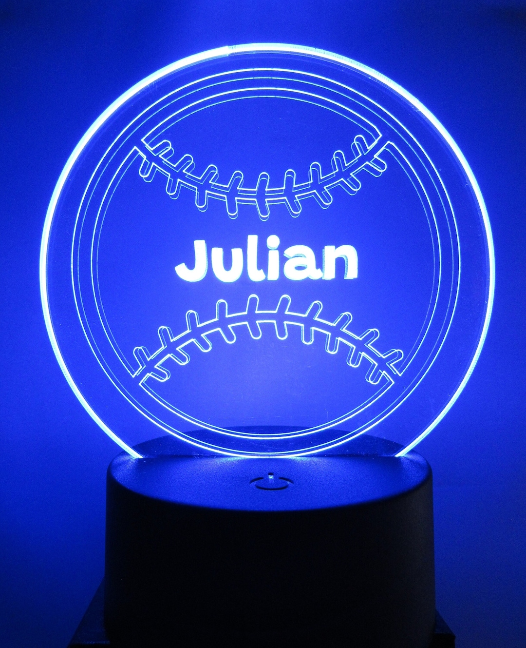 Personalized Baseball Night Light, Colorful Led With Remote, Baseball ...