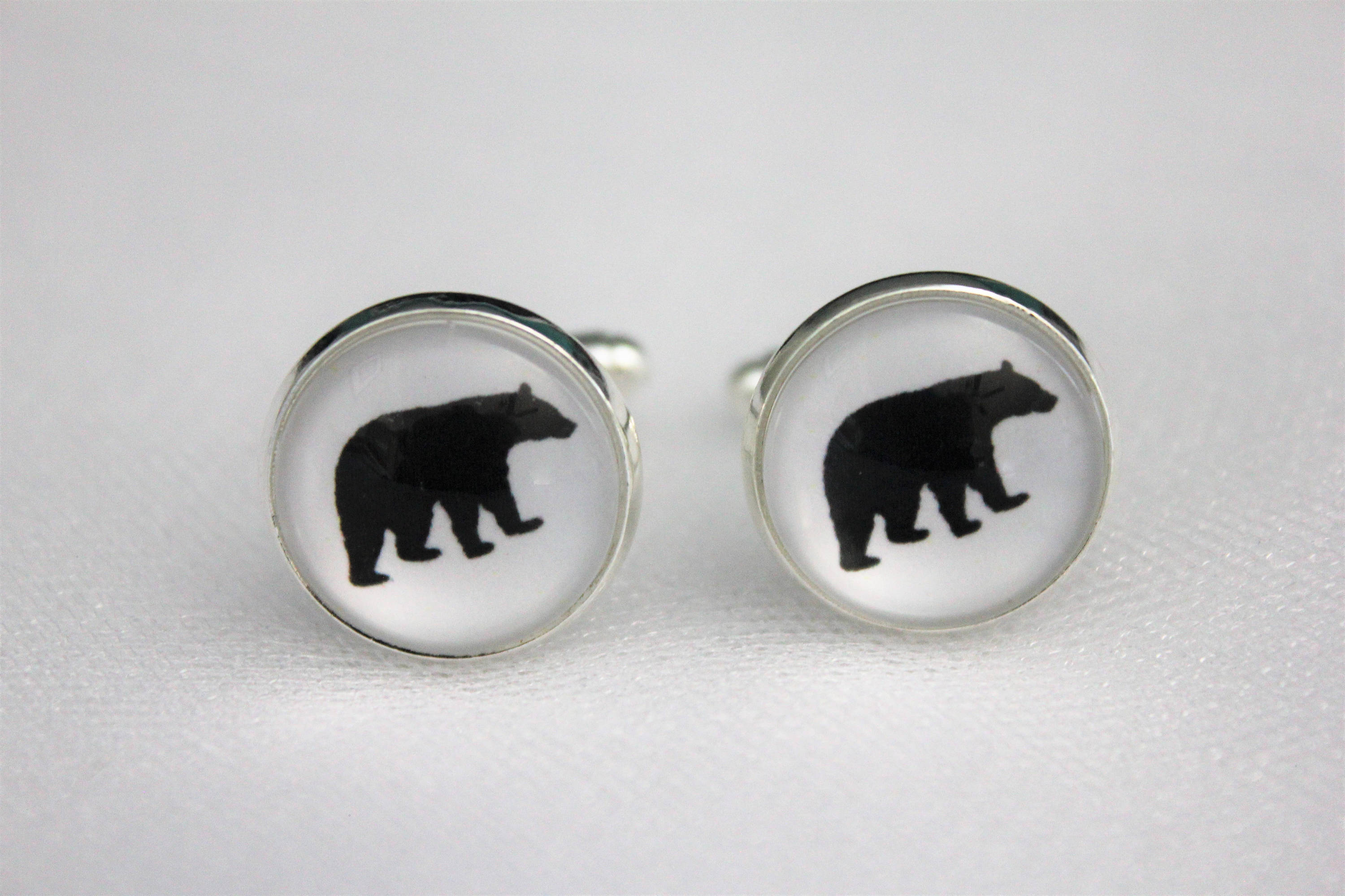 Bear Cufflinks, Grizzly Bear Jewelry, Groomsmen, Gift for Him - Etsy