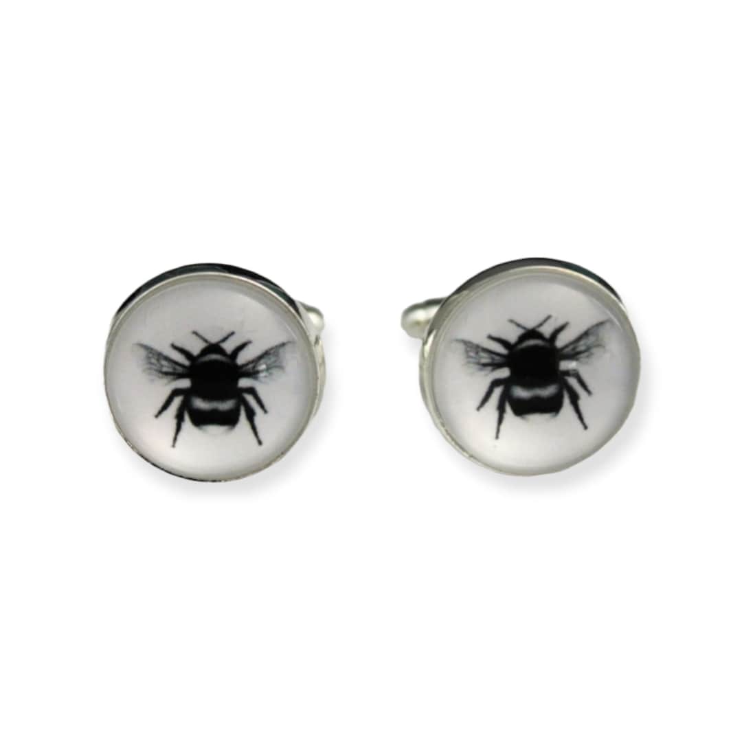 Wildlife Bumble Bee Cufflinks, Beekeeper, Bee Lover, Groomsmen, Wedding ...