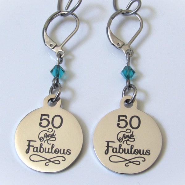 50 and Fabulous Earrings - Etsy