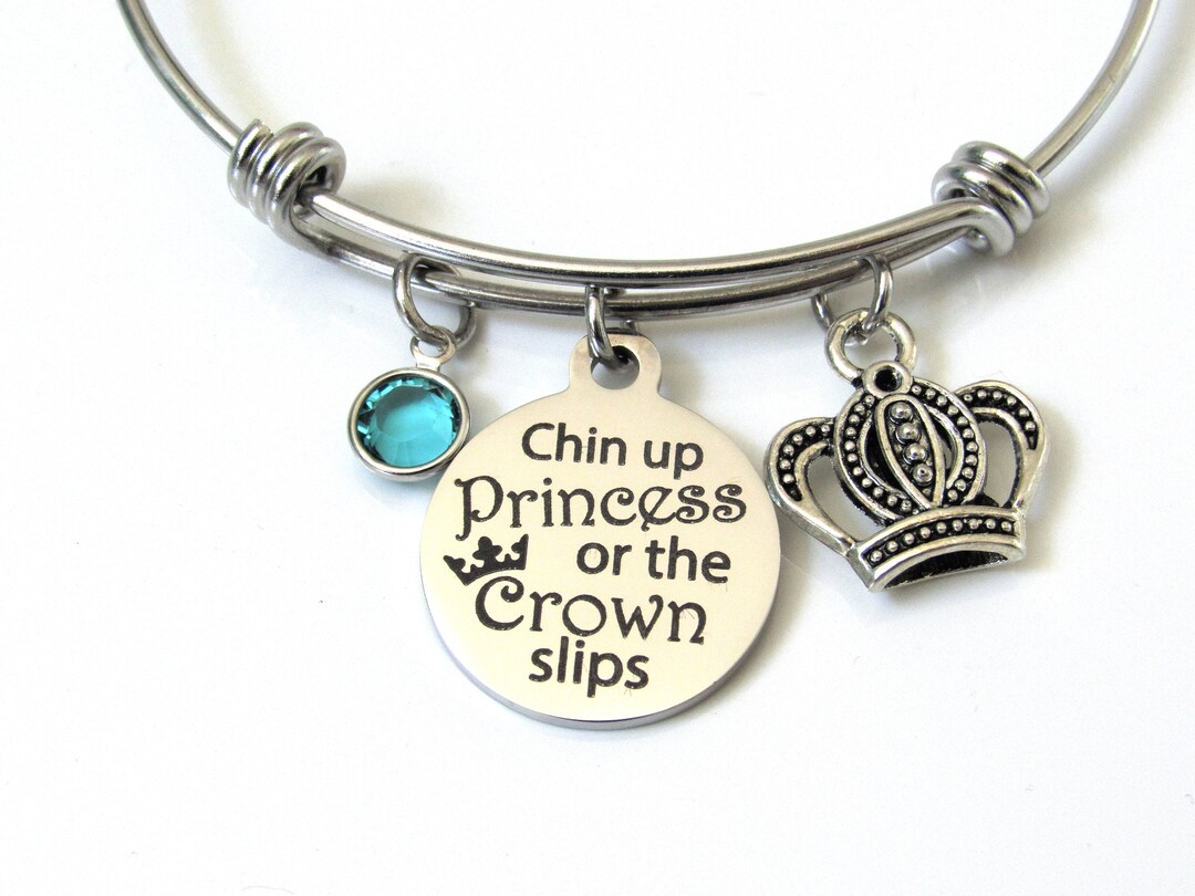 Chin up Princess or the Crown Slips Bracelet With Crown Charm ...