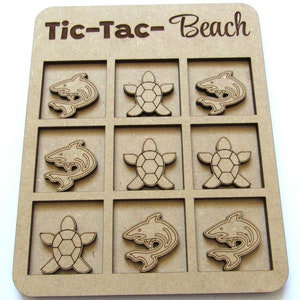 Tic Tac Toe Beach Shark Turtle Game, Beach House Games, Tic Tac Toe Game, Turtle Shark Game ...