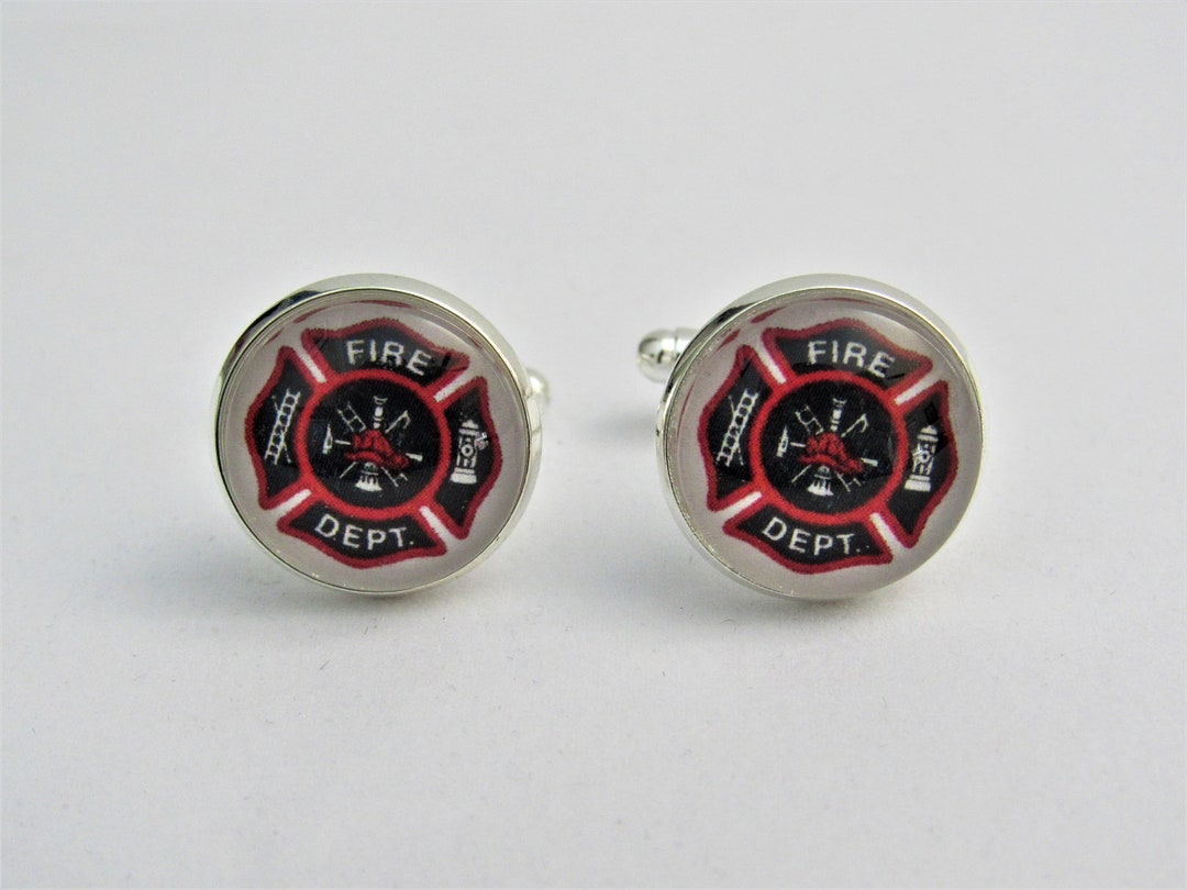 Fire Department Cufflinks, Gift for Him, Formal Wear, Fire Fighter - Etsy
