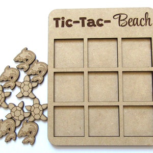 Tic Tac Toe Beach Shark Turtle Game, Beach House Games, Tic Tac Toe Game, Turtle Shark Game ...