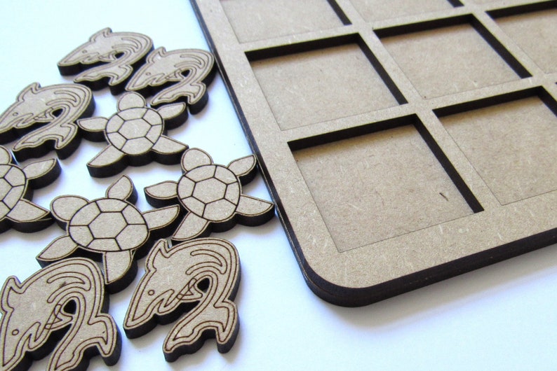Tic Tac Toe Beach Shark Turtle Game Beach House Games Tic - Etsy