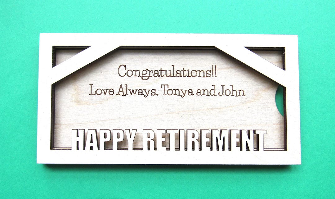 Personalized Happy Retirement Money Holder - Retirement Gift Holder ...