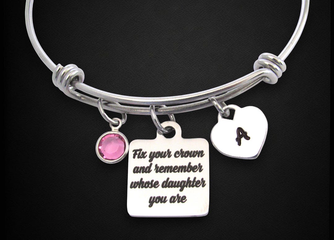 Personalized Fix Your Crown and Remember Whose Daughter You Are Charm ...